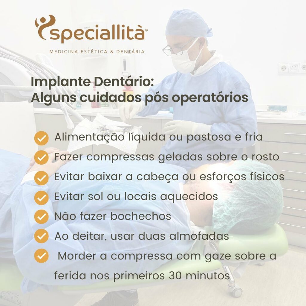 Cuidados pós operatório para cirurgia de implante - Clinica Speciallità
